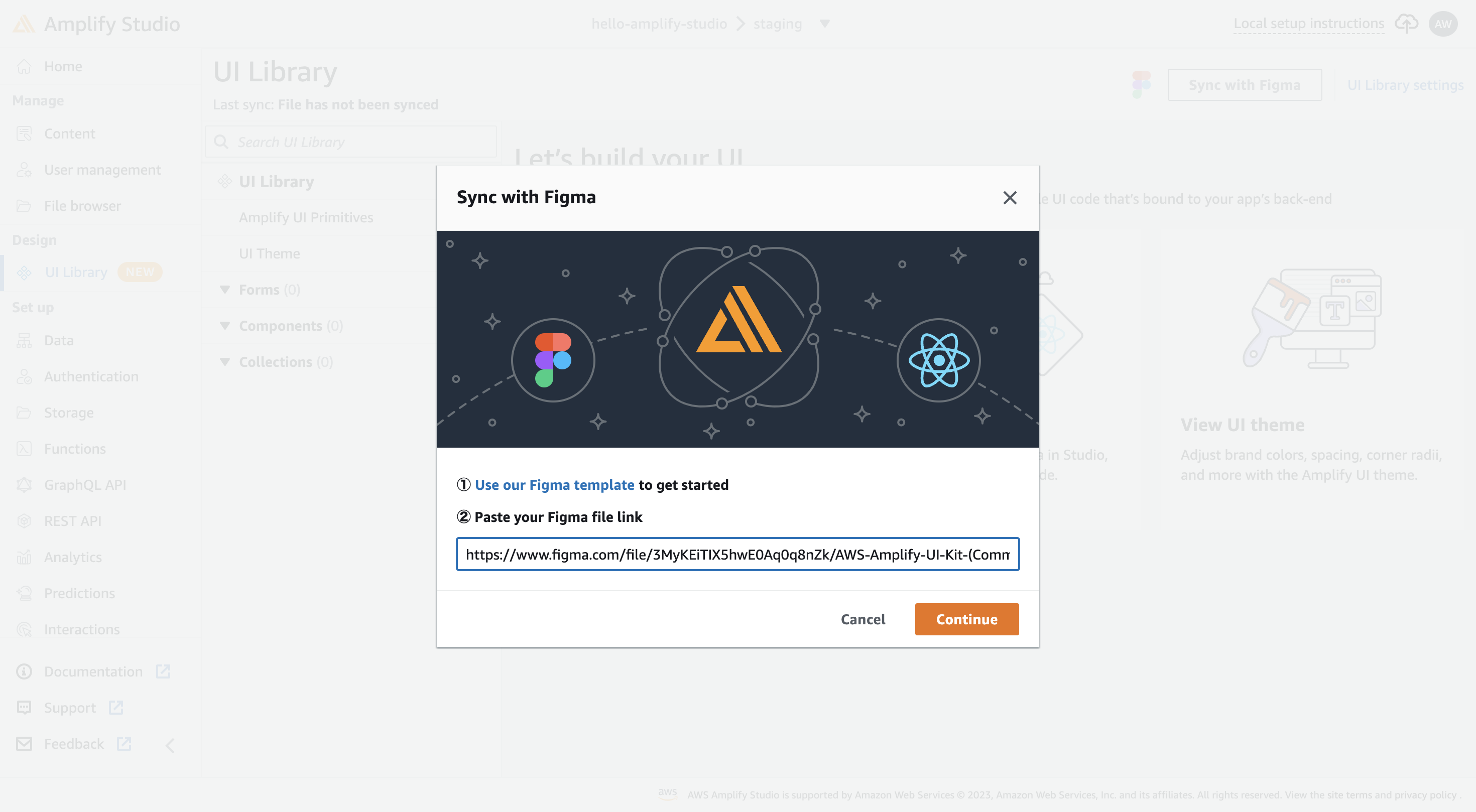 【AWS Amplify Studio + Figma + React】Amplify StudioとFigmaを同期してReactコンポーネントを自動生成する手順 #フロントエンド - Qiita