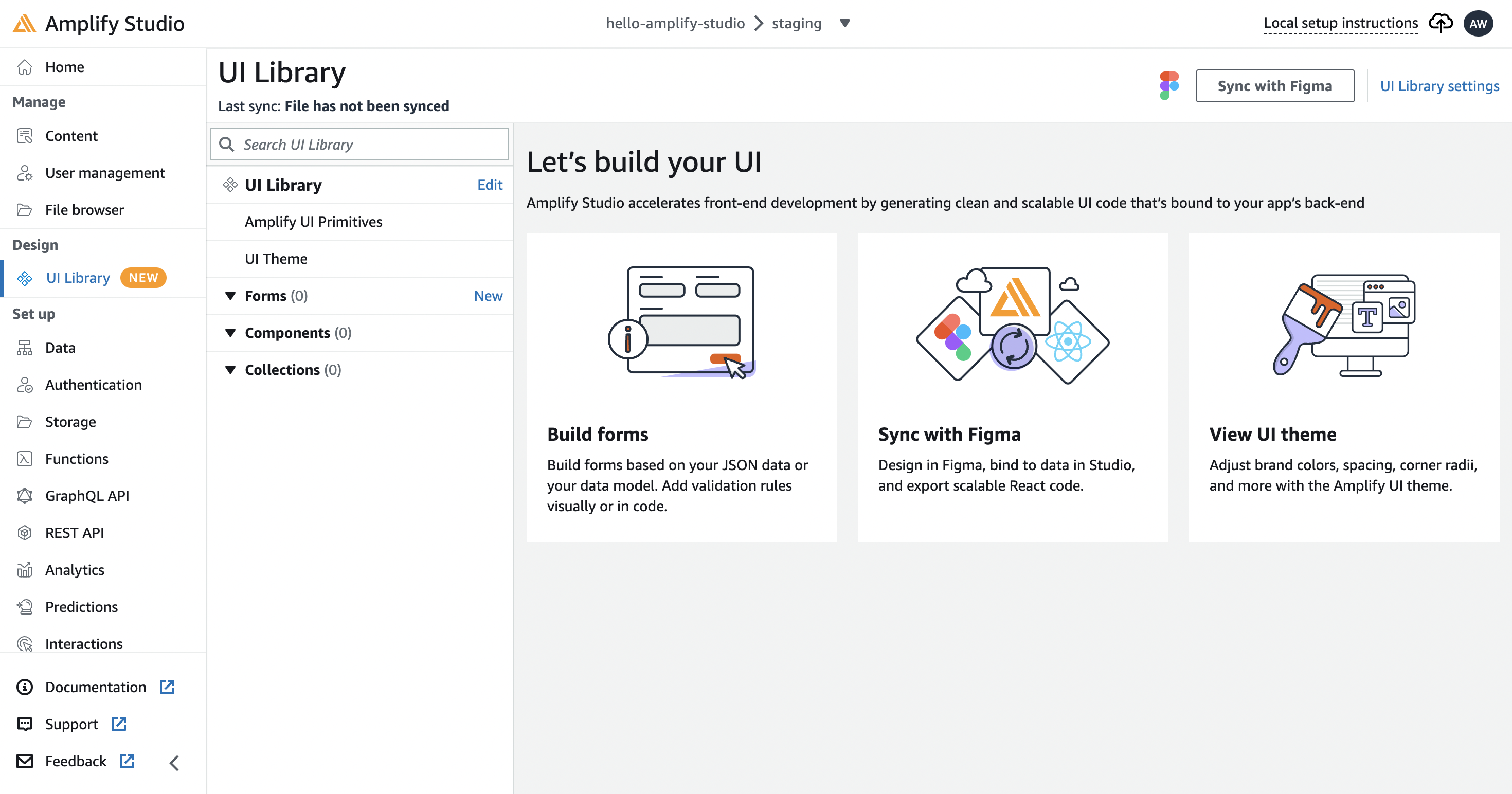 【AWS Amplify Studio + Figma + React】Amplify StudioとFigmaを同期してReactコンポーネントを自動生成する手順 #フロントエンド - Qiita