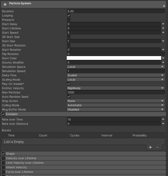 VRChatプレイヤーによるParticle System解説 ～Emission Module編～ #Unity - Qiita