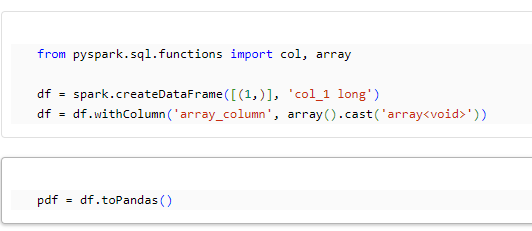 Databricks (Spark) にて Spark dataframe と Pandas 変換時の PyArrow が利用されないことによるエラー事象への対応方法 #Python - Qiita