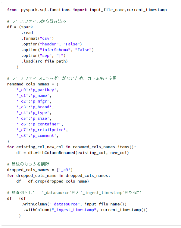 Pyspark によるデータエンジニアリング実践 Python Qiita