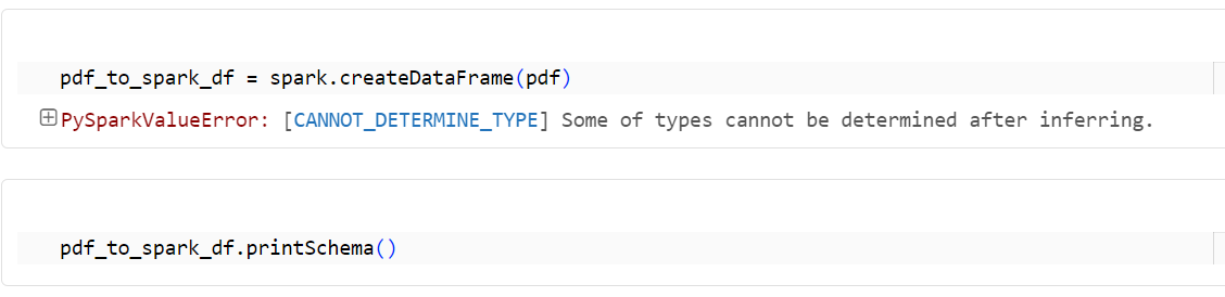 Databricks にて Null 列を保持する Pandas データフレームから Spark データフレーム変換時のアクセスモードによる挙動差異 Python Qiita