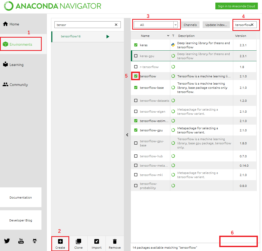 Windows10でAnacondaでPythonでTensorflowセットアップ（GUI） #TensorFlow - Qiita