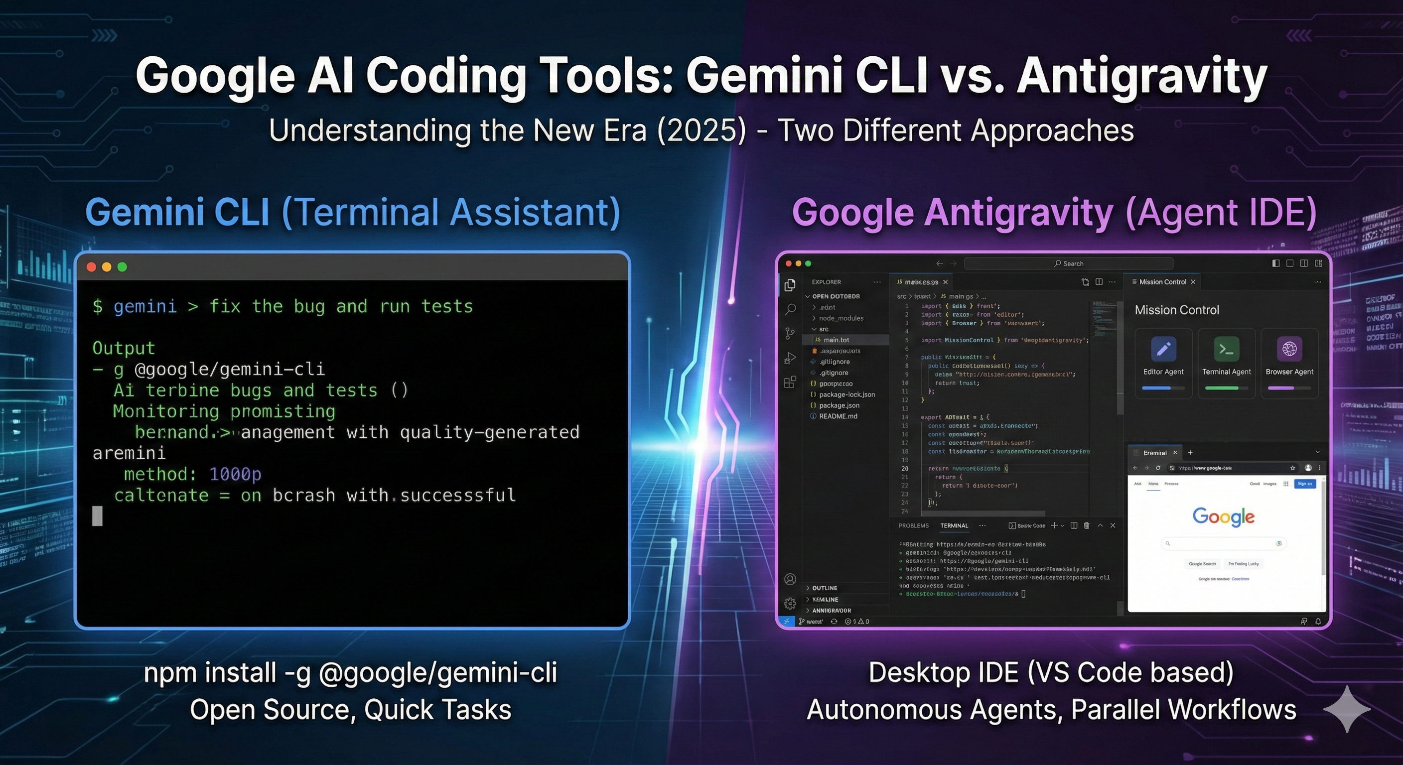 Google AntigravityとGemini CLI：AIコーディングツールの新時代を理解する #GeminiCLI - Qiita