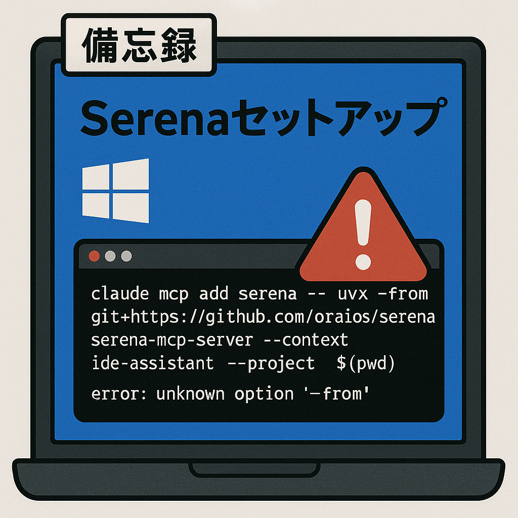 【備忘録】Serenaセットアップ：Windows でよくあるエラーと対処法 #ClaudeCode - Qiita