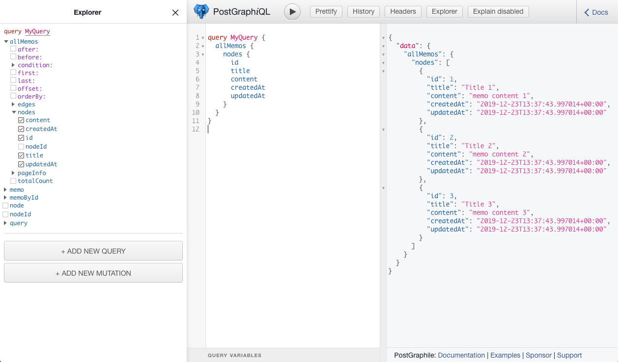 PostgreSQLとPostGraphileでサクッとGraphQLエンドポイントを作成する #PostgreSQL - Qiita