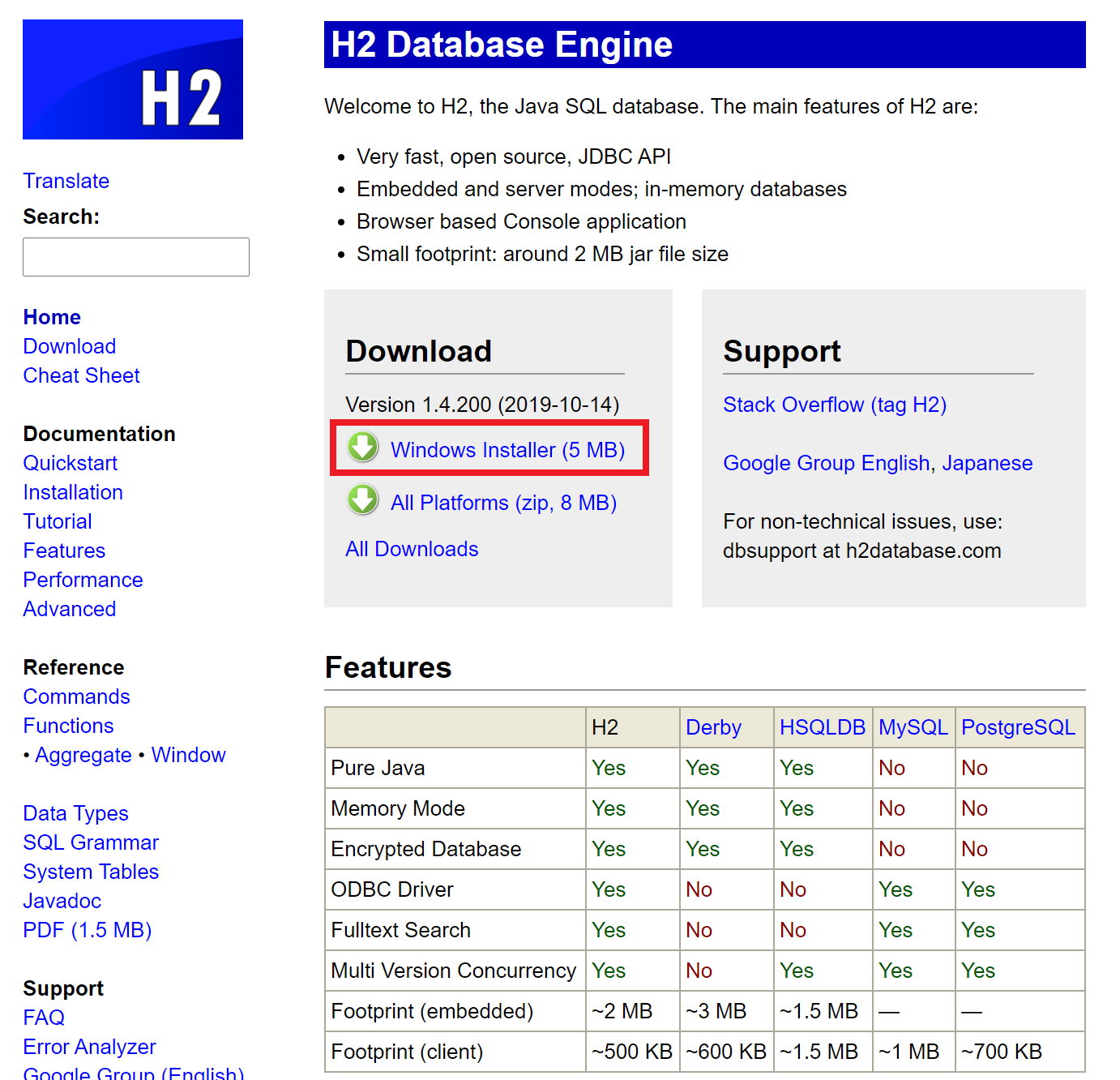 H2 databaseのインストール手順 #h2 - Qiita