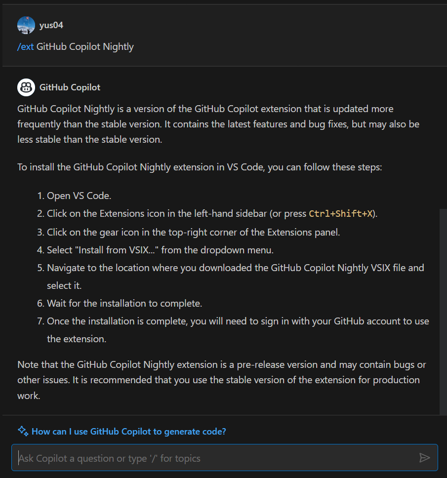 GitHub Copilot chatの始め方と使い方をまとめた #VSCode - Qiita