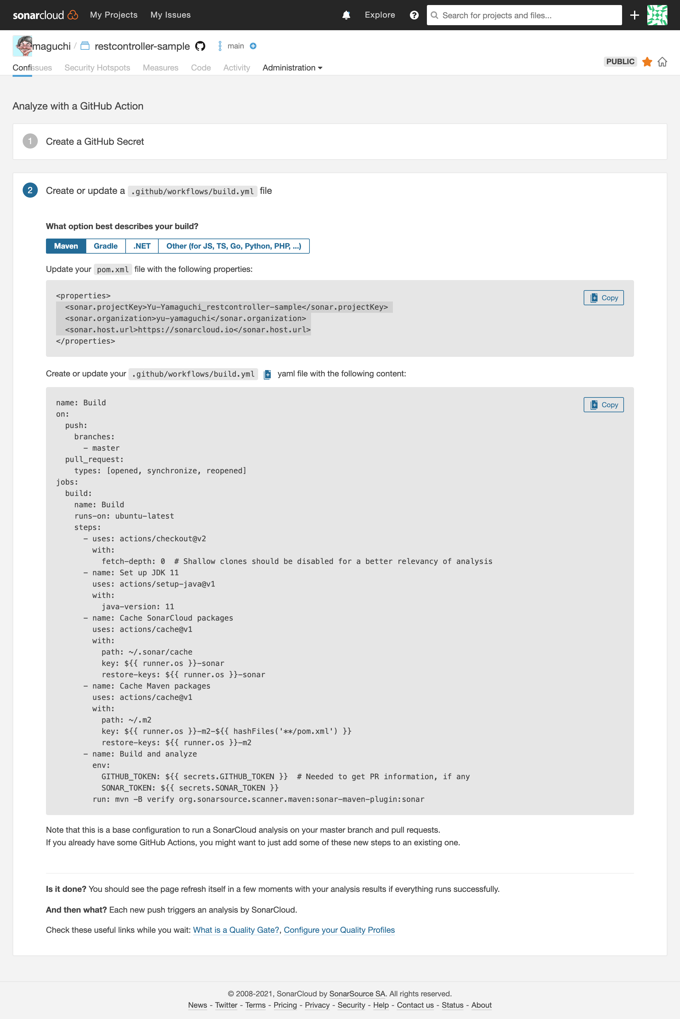 sonarcloudとGitHubをつなげて静的コード解析を手に入れる #Java - Qiita