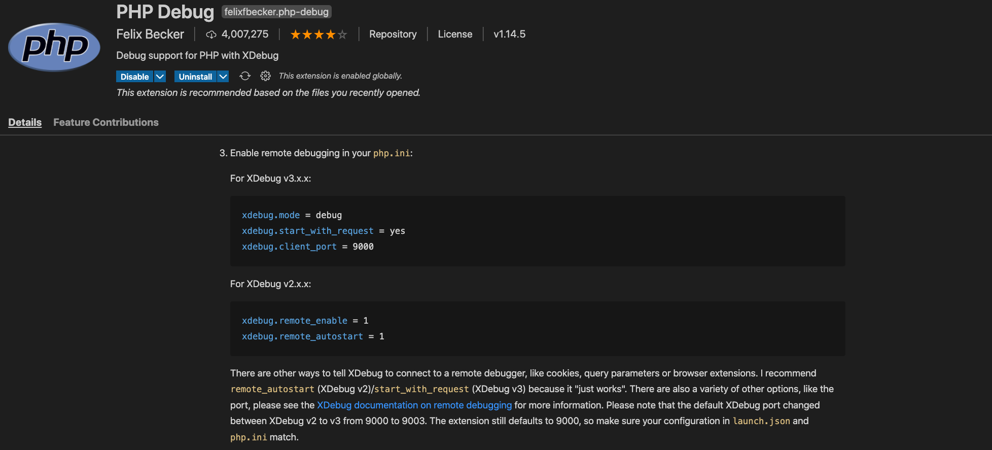 PHP Debug + Xdebug Ver3.X系 はphp.iniに追記する設定項目が違うよって話 #VSCode - Qiita
