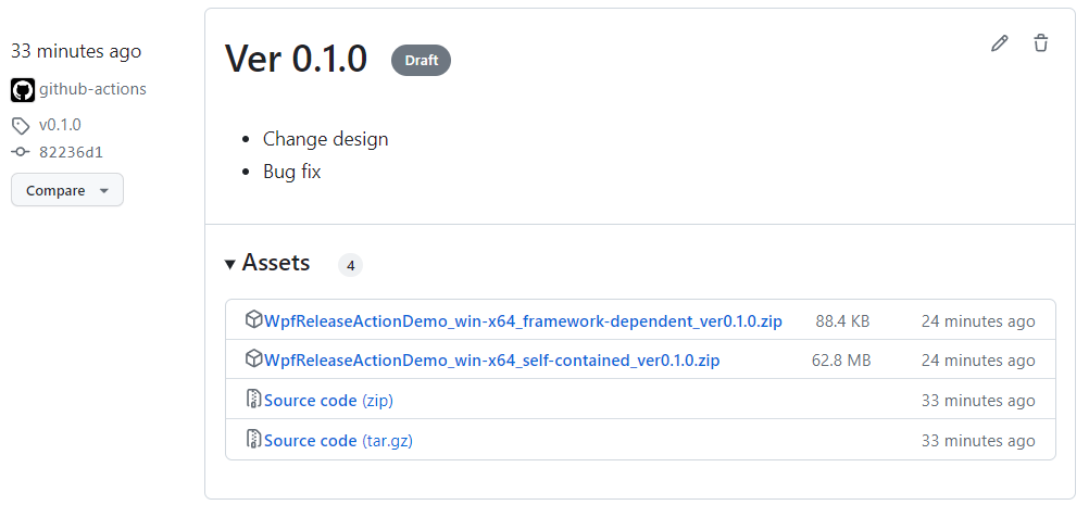 [WPF] GitHub Actions を使った自動リリース #C# - Qiita