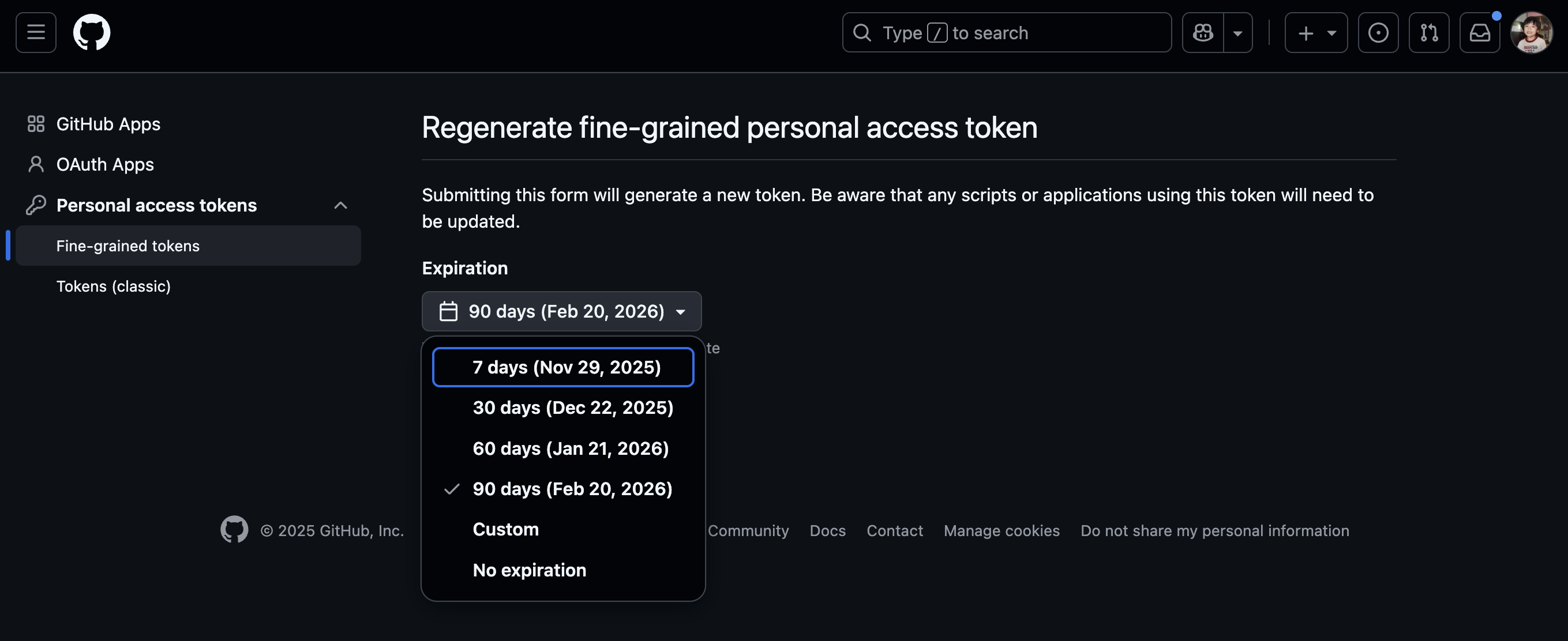GitHub の fine-grained personal access token (PAT) の発行 #GitHub - Qiita