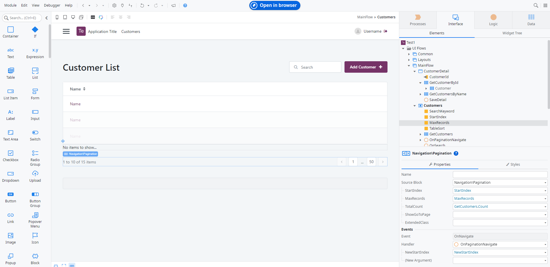テーブル行数の任意変更 #outsystems - Qiita