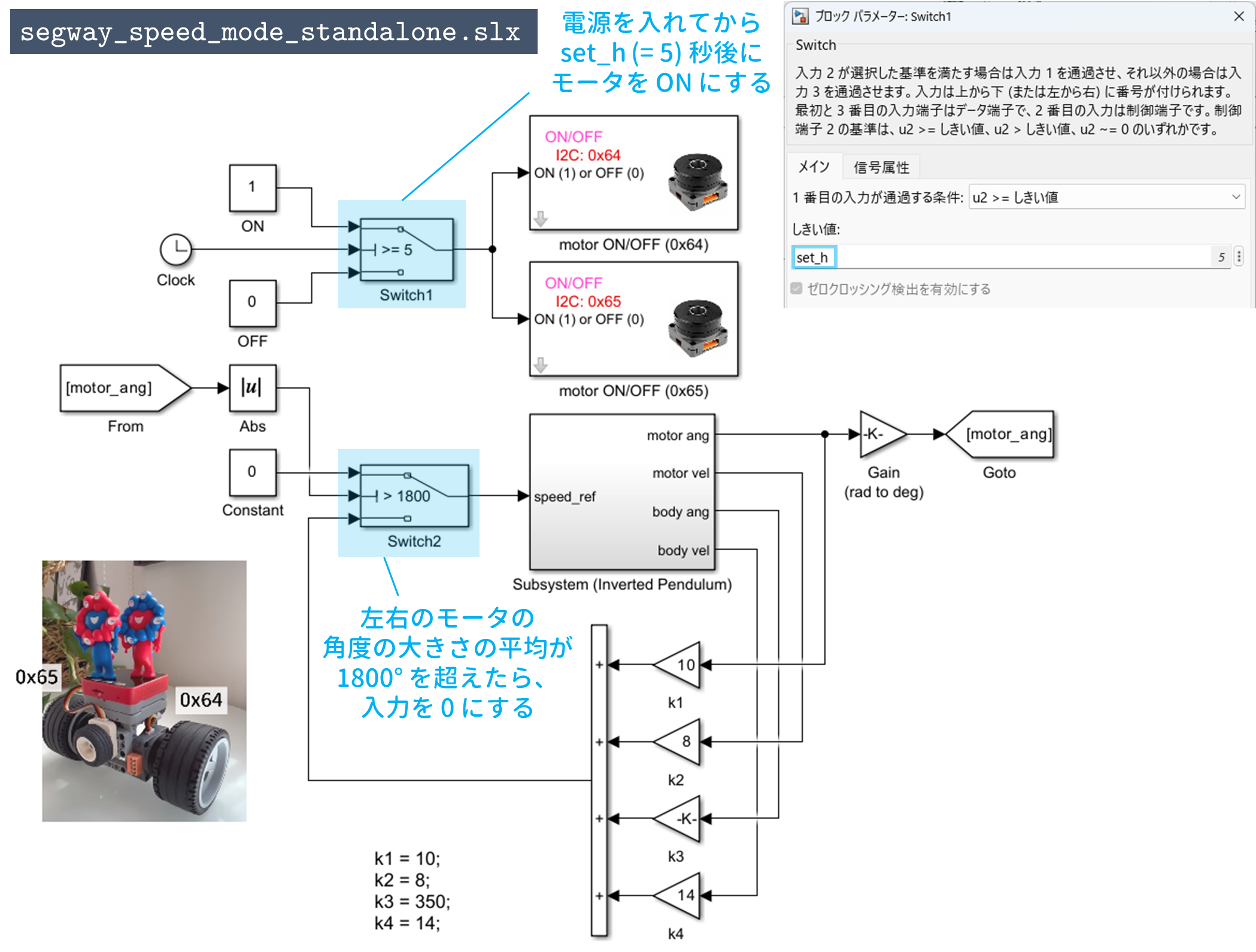 Roller485 × M5Stack FIRE × Simulink で倒立振子を反則級に楽に作る話 #M5stack - Qiita