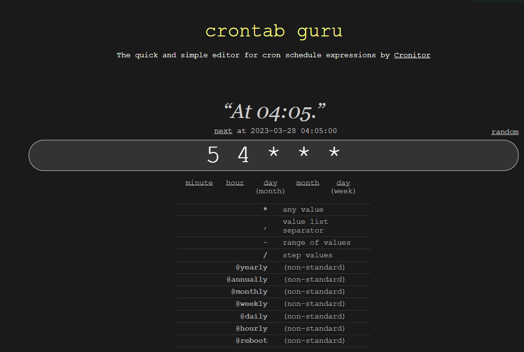 crontabの書式確認ができるcrontab.guruが非常に便利だったので紹介するよ #cronitor - Qiita
