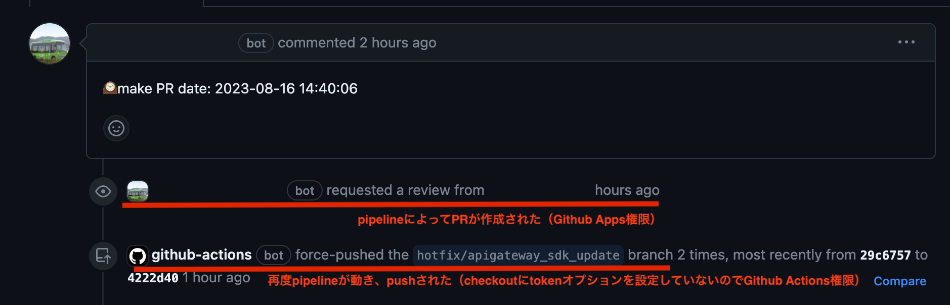 github actionsでPRを自動作成したけどbranch protection用のジョブがトリガーされない #GitHub - Qiita