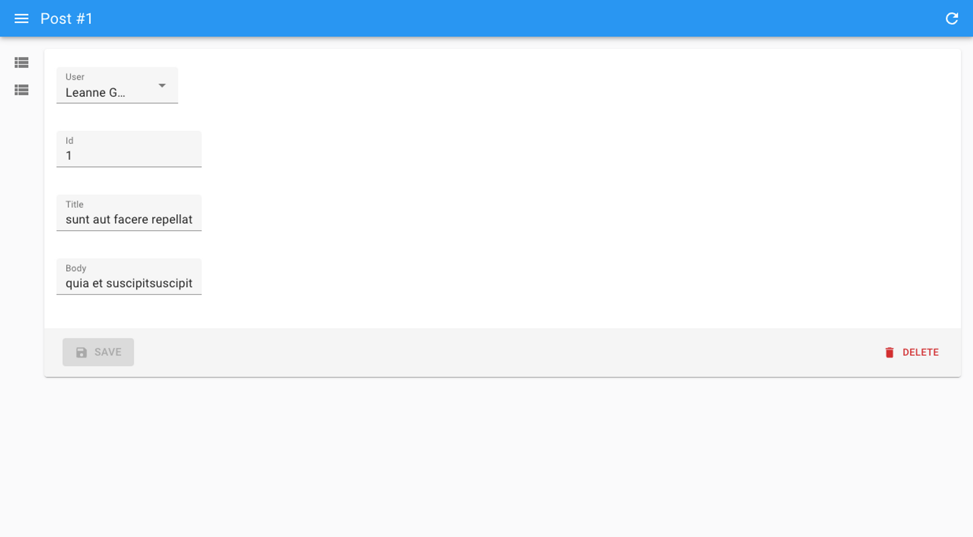 React Adminのチュートリアルをやってみた #react-admin - Qiita