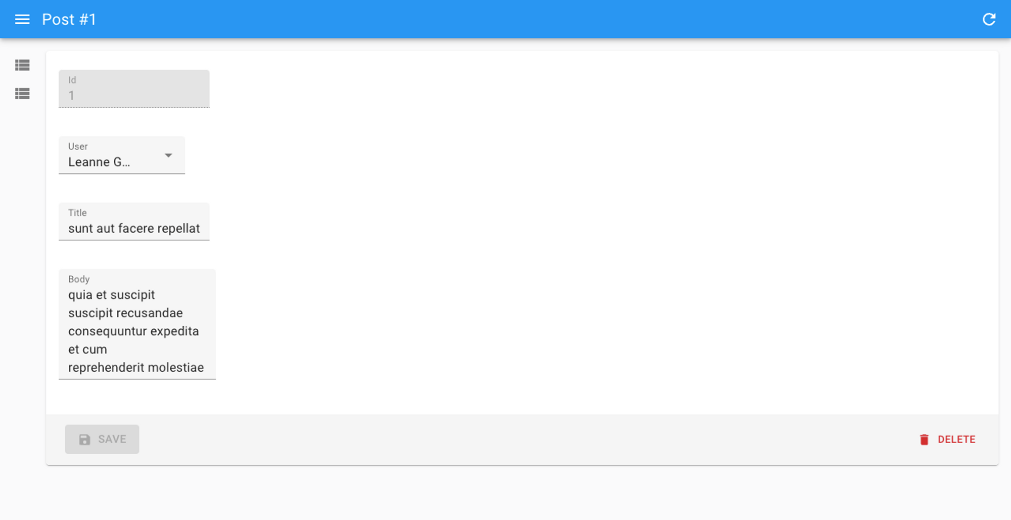 React Adminのチュートリアルをやってみた #react-admin - Qiita