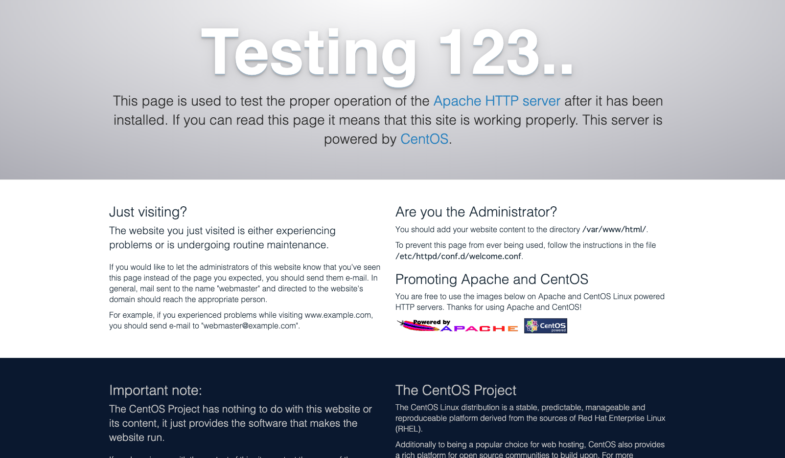 centOS 7でapacheのページが表示されない #Apache - Qiita