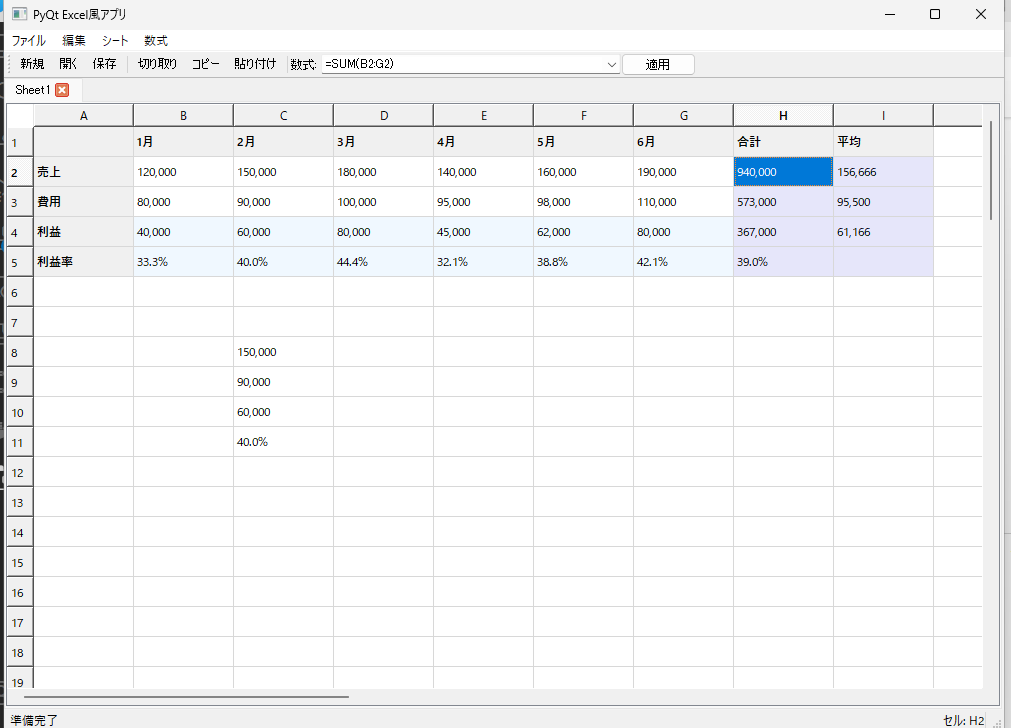 [備忘録] PyQt5でExcel風グリッドアプリを実装してみた #Python - Qiita