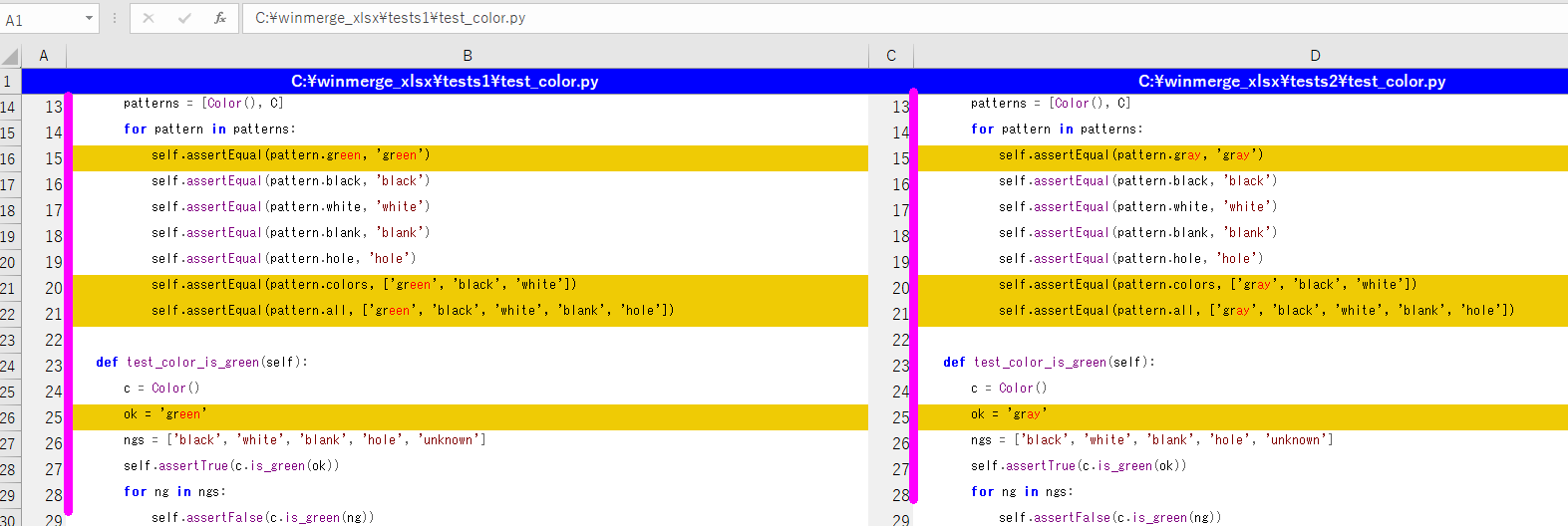 WinMergeでフォルダ差分を出してExcelにまとめるまでをPythonで自動化・改 #pywin32 - Qiita