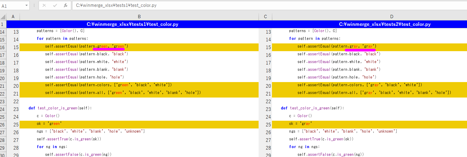 Winmergeでフォルダ差分を出してexcelにまとめるまでをpythonで自動化・改 Pywin32 Qiita 