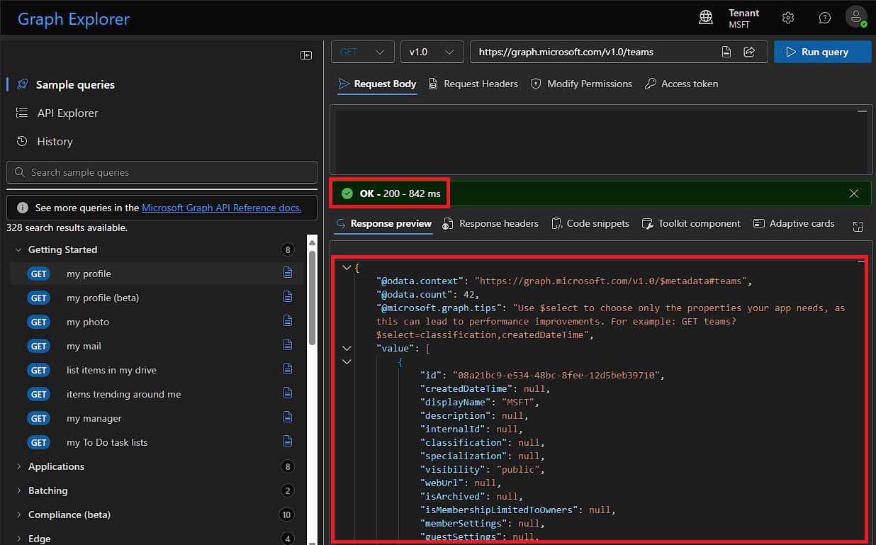 【GraphAPI】Graph Explorer (1)：基本的な使い方 #Microsoft365 - Qiita