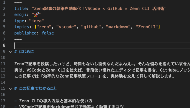 Zenn記事の執筆を効率化！VSCode x GitHub x Zenn CLI 活用術 #Markdown - Qiita