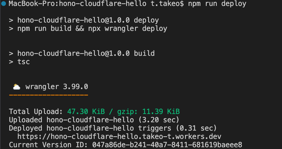 HonoとCloudflare Workersを使ったHello Worldを出力するwebアプリケーションを作成する手順 #TypeScript - Qiita
