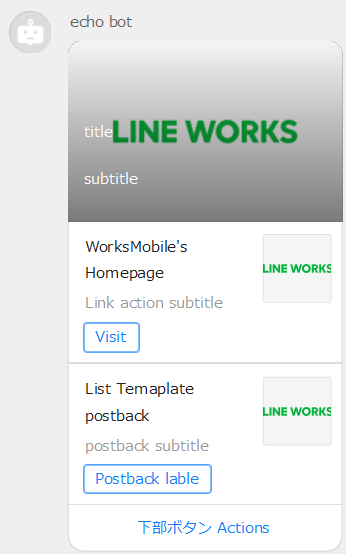 LINE WORKS Bot メッセージの送信 JavaScript サンプルコード #初心者向け - Qiita