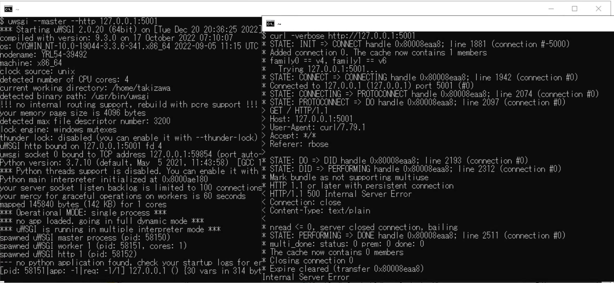 uWSGIをインストールして動かす（Windows） #Python - Qiita
