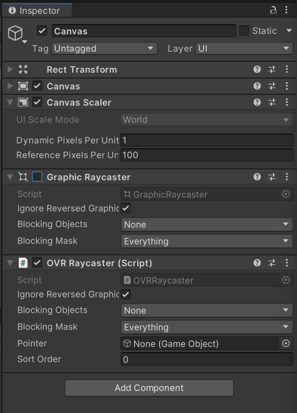 Meta XR Core SDKを利用して、Unity GUIをコントローラーからのレーザーで操作する #VR - Qiita