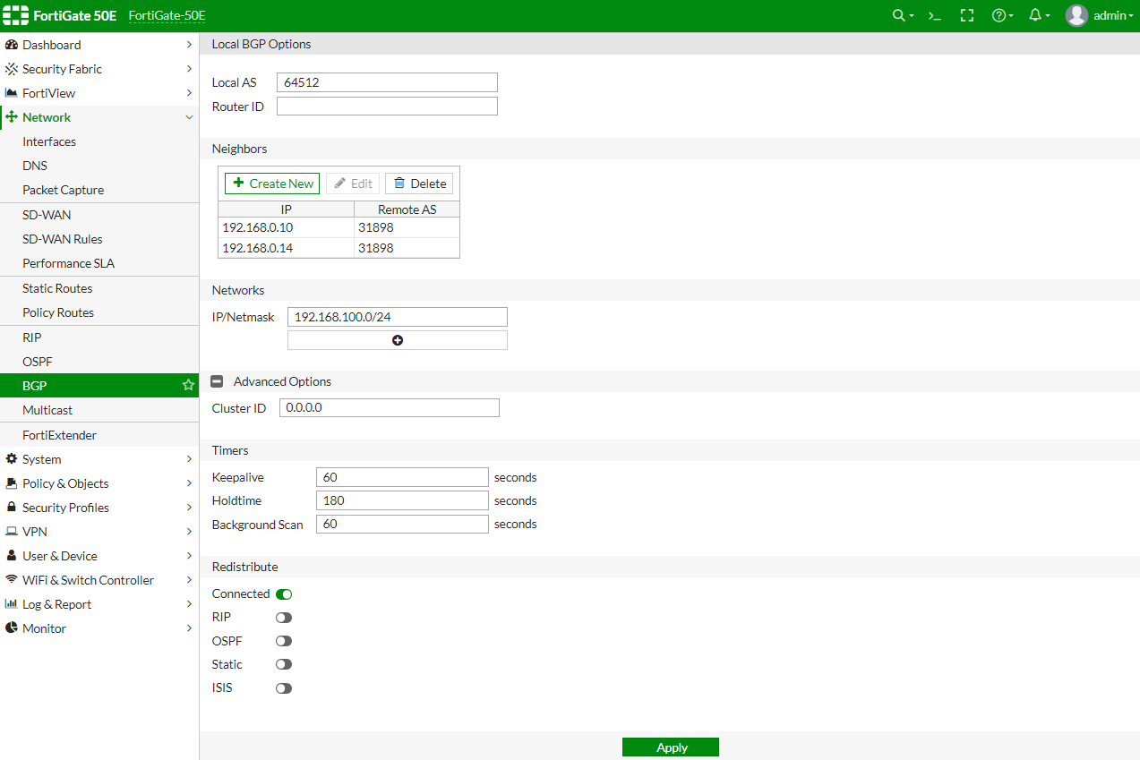 Fortigateを使用したOCI IPSec VPN接続例(BGP編) #oci - Qiita