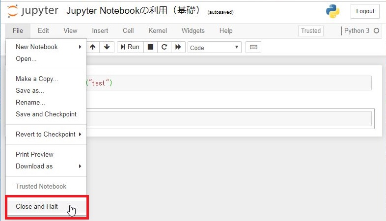 Jupyter Notebookの利用（基礎） #Python - Qiita