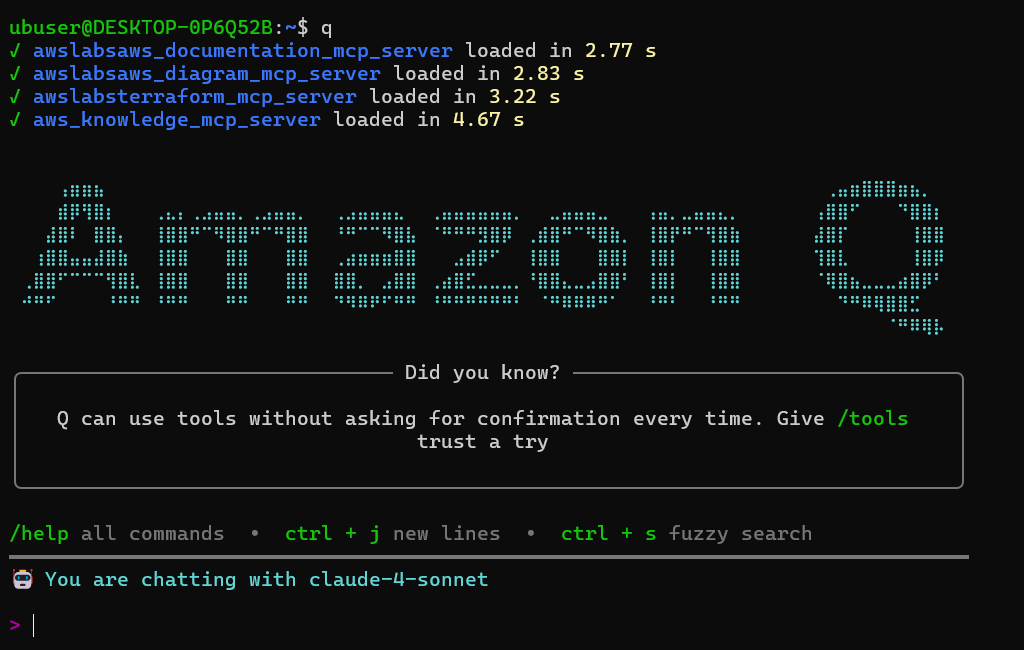 Windows環境でVS CodeのターミナルからAmazon Q Developer for CLIを利用する方法をまとめておく #AWS - Qiita