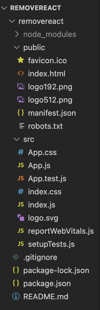 CreateReactAppの中身できるだけ消したい。 #JavaScript - Qiita