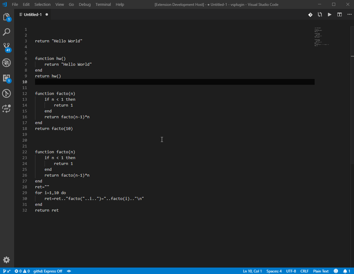 Luaコードを評価するVSCode Extensionを作りました #VSCode - Qiita