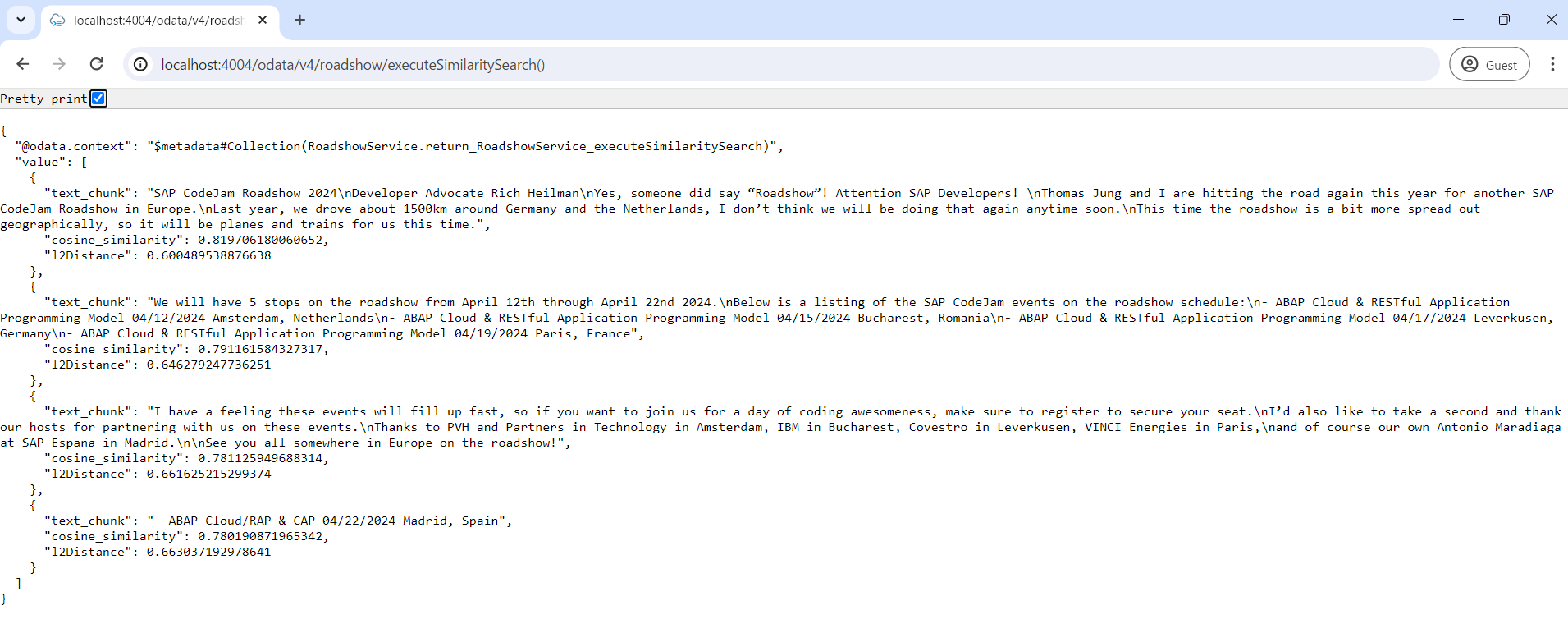 CAPとSAP HANA Cloud Vector Engineのやりとり（CAP-LLMプラグインを使わない方法） #OpenAI - Qiita