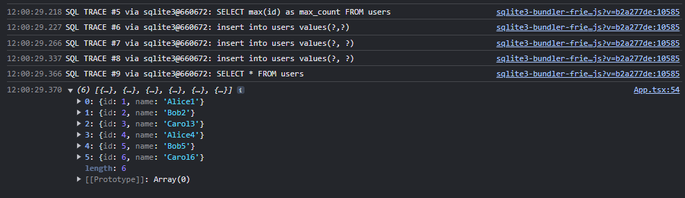 SQLiteをブラウザ上(WebWorker)で実行するサンプル(React+vite+comlink) #wasm - Qiita