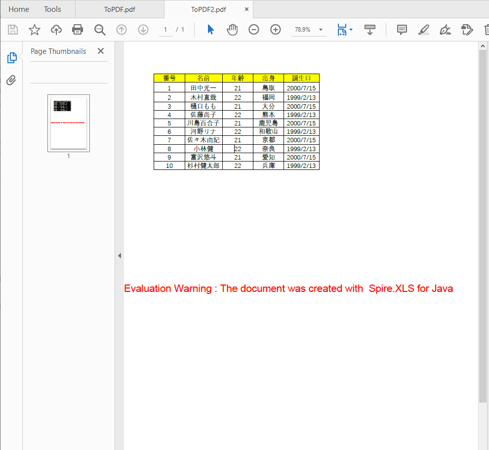 Javaを使用してExcelをPDFに変換する方法 #コンポーネント - Qiita