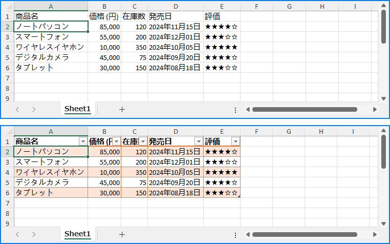 PythonでExcelワークシート内のテーブルを作成、修正、削除する方法 #XLSX - Qiita