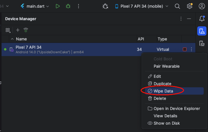 Android エミュでビルドしたら Failure [INSTALL_FAILED_INSUFFICIENT_STORAGE: Failed ...
