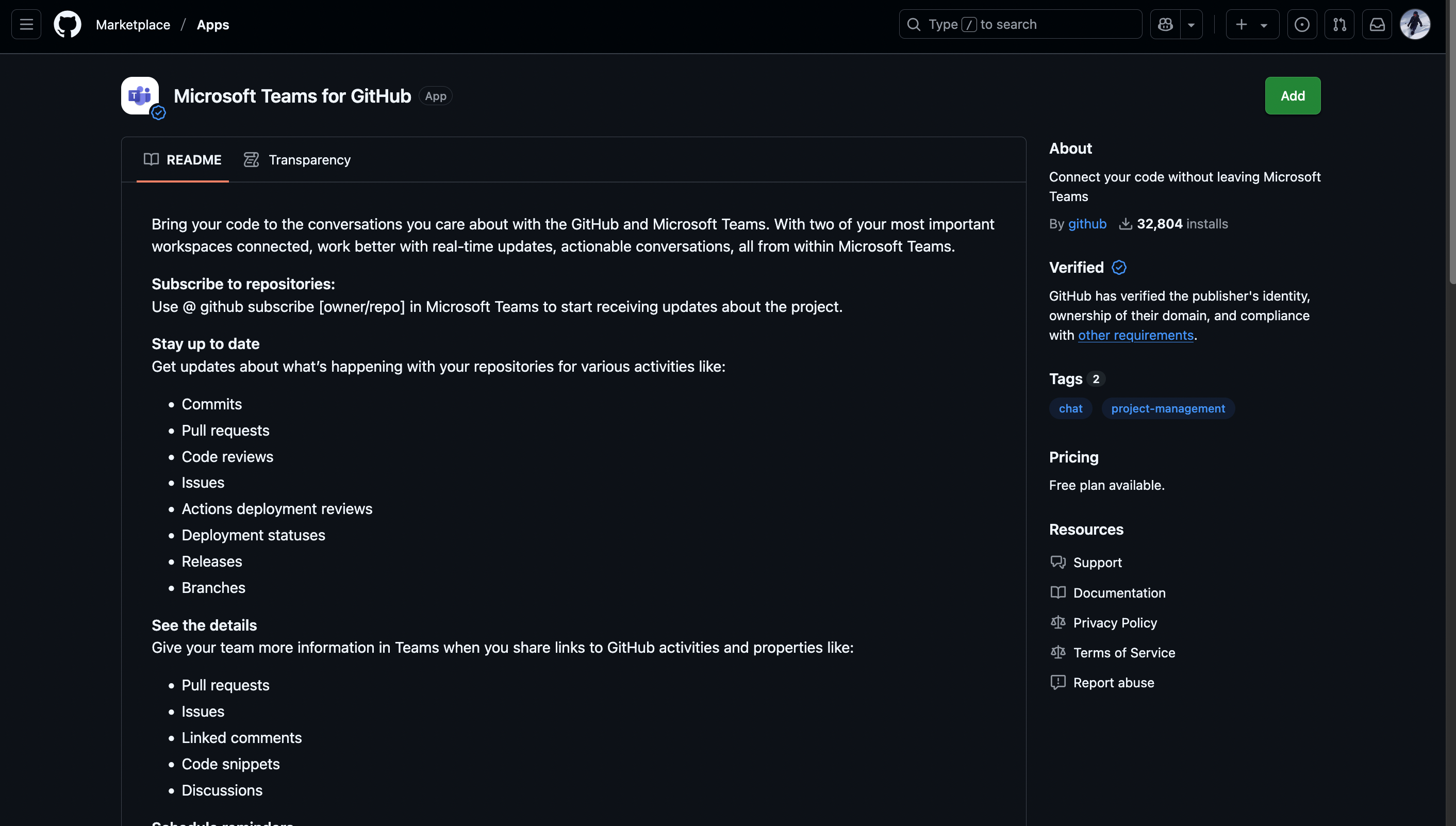 Microsoft Teams で Github の通知を受け取るためのセットアップ手順のメモ #初心者 - Qiita
