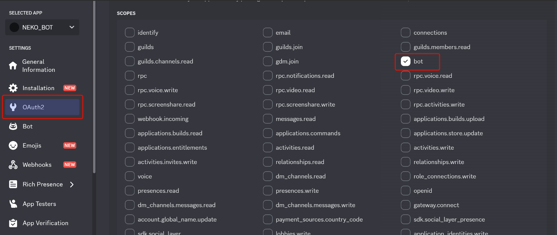 Dicord Botの設定方法 備忘録 #discord - Qiita