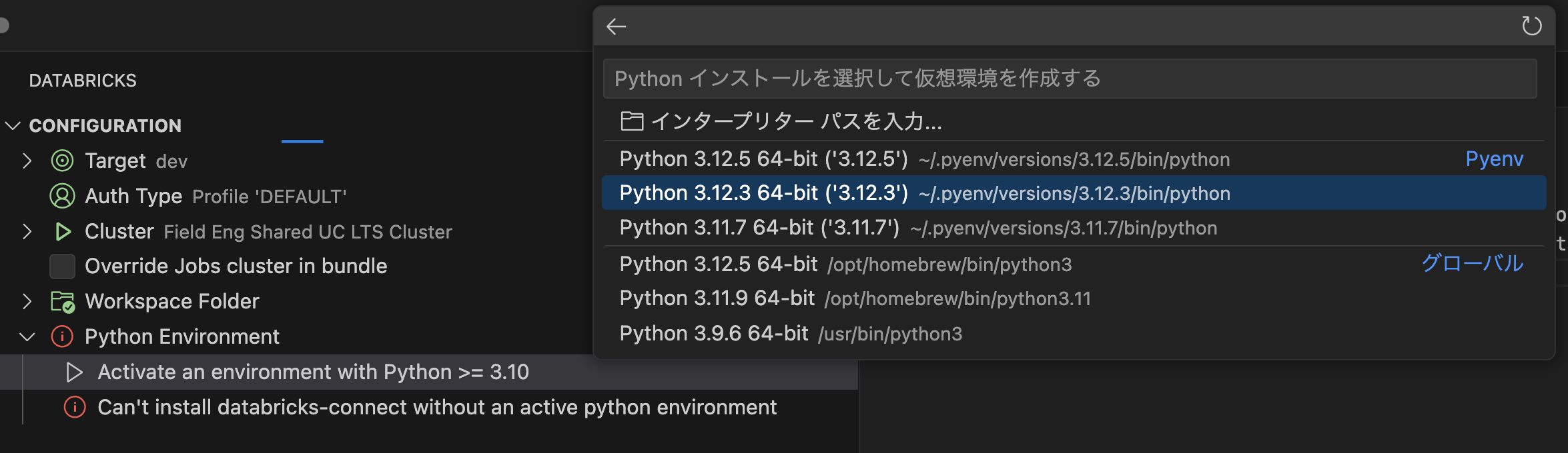 Visual Studio Code + Cline + Databricks extensionを用いたローカル開発環境整備 #VSCode - Qiita