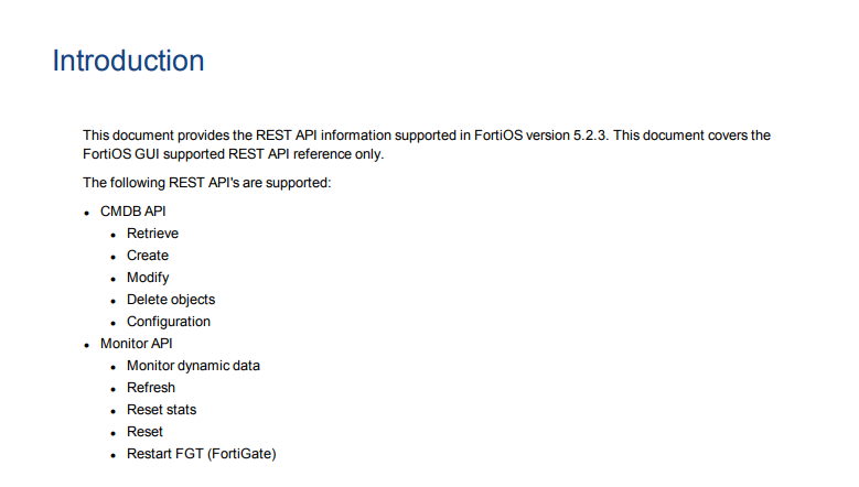 FortigateのREST APIのリファレンスのまとめ #REST-API - Qiita