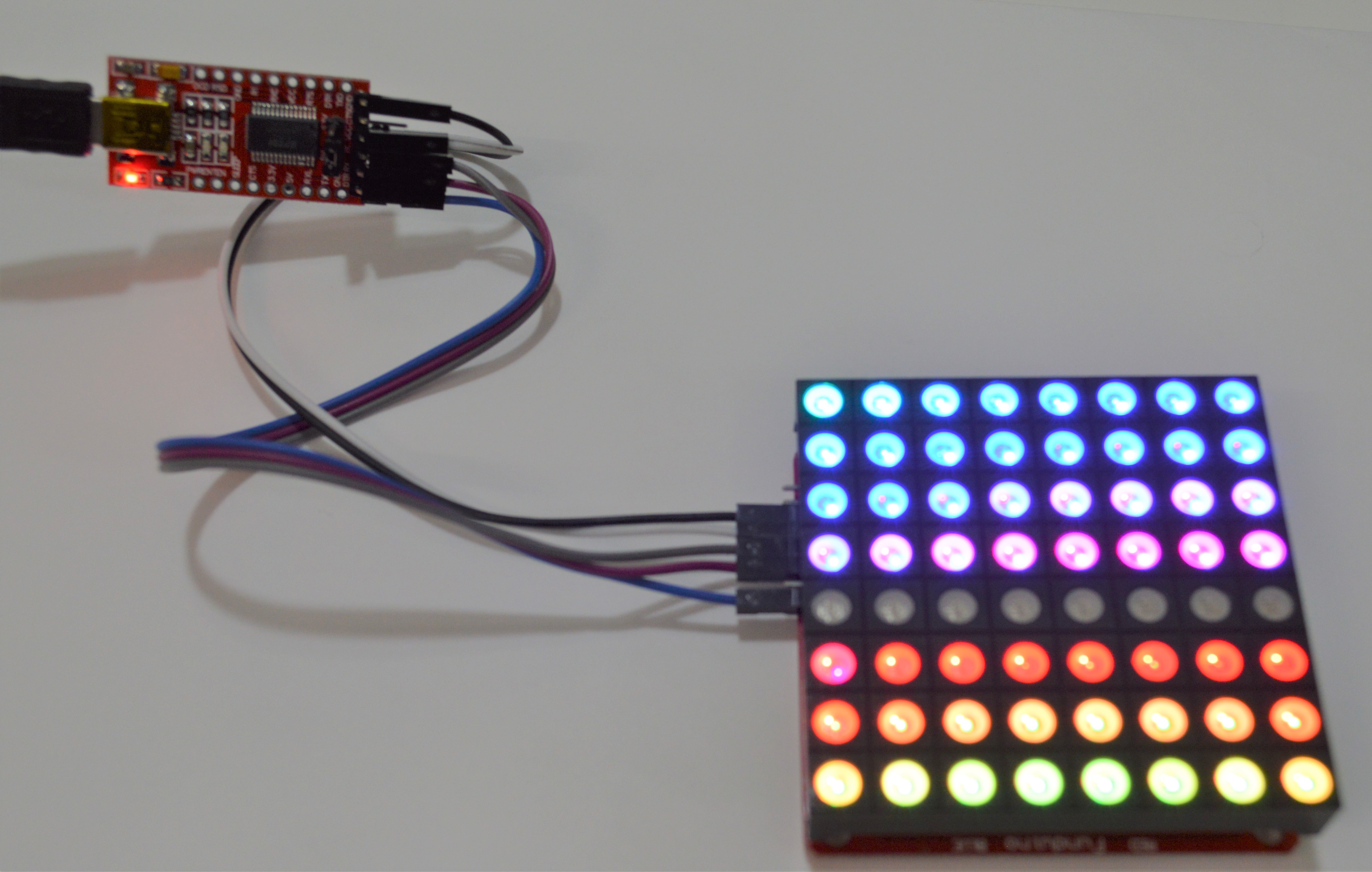 Matrix RGB LED FunduinoをColorduinoで使う #Arduino - Qiita