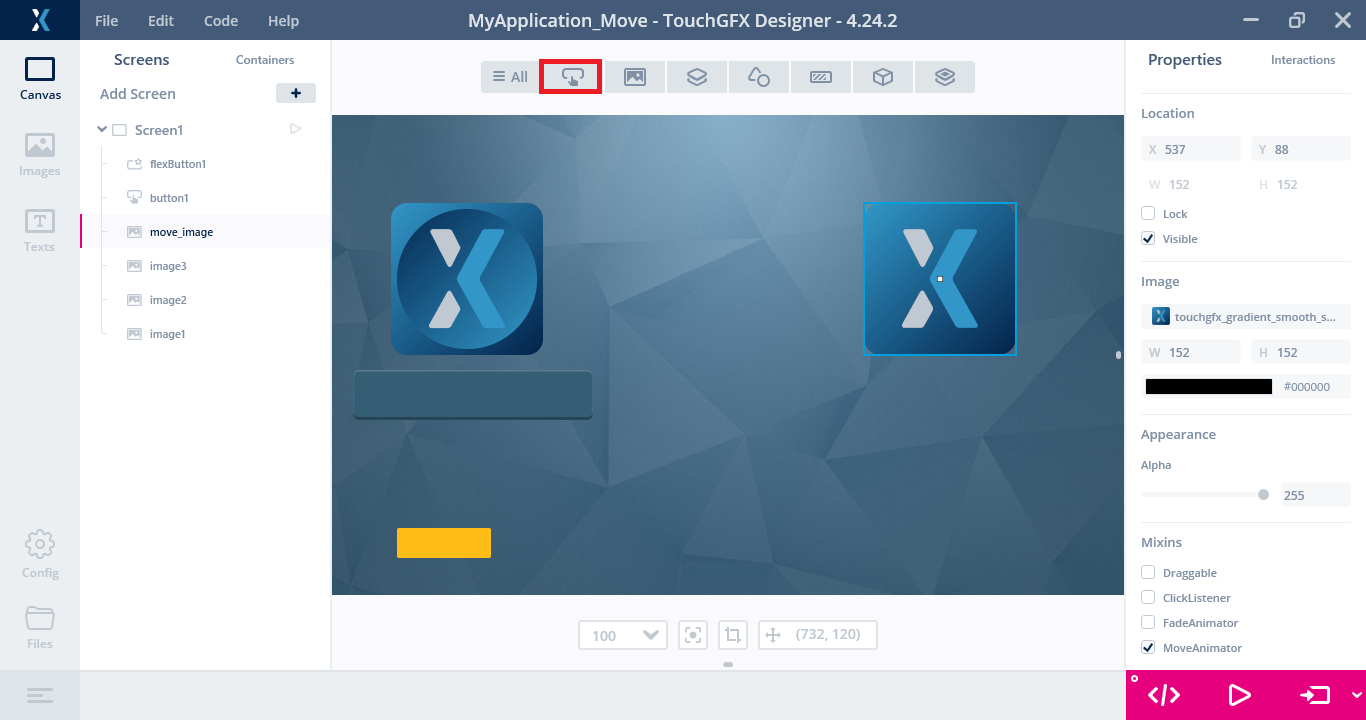 TouchGFXを使おう4～アニメーション～ #VSCode - Qiita
