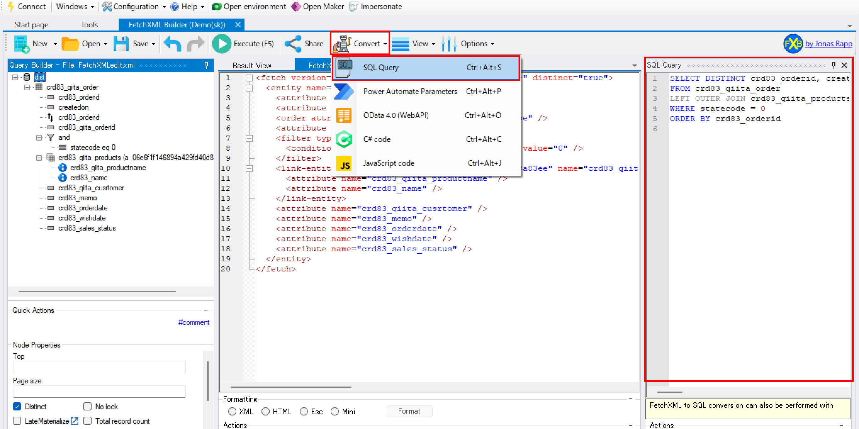 FetchXMLをノーコードで編集する方法 #PowerAutomate - Qiita