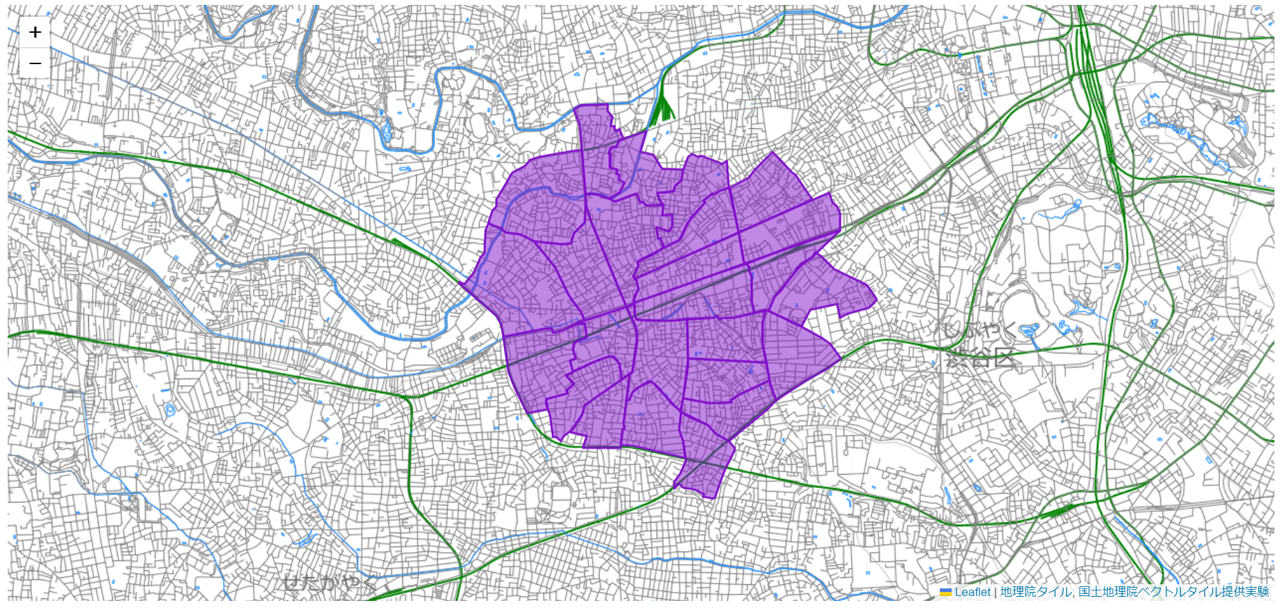 Leafletを使って国土地理院ベクトルタイルに町丁目ポリゴンを表示してみる Javascript Qiita 